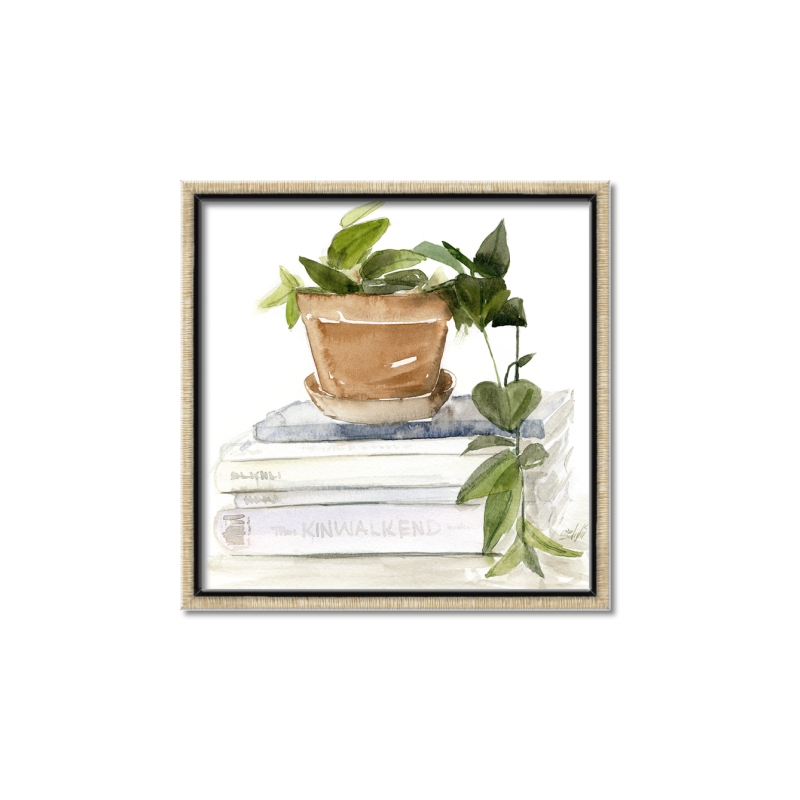 nextART. Flower Pot On Books