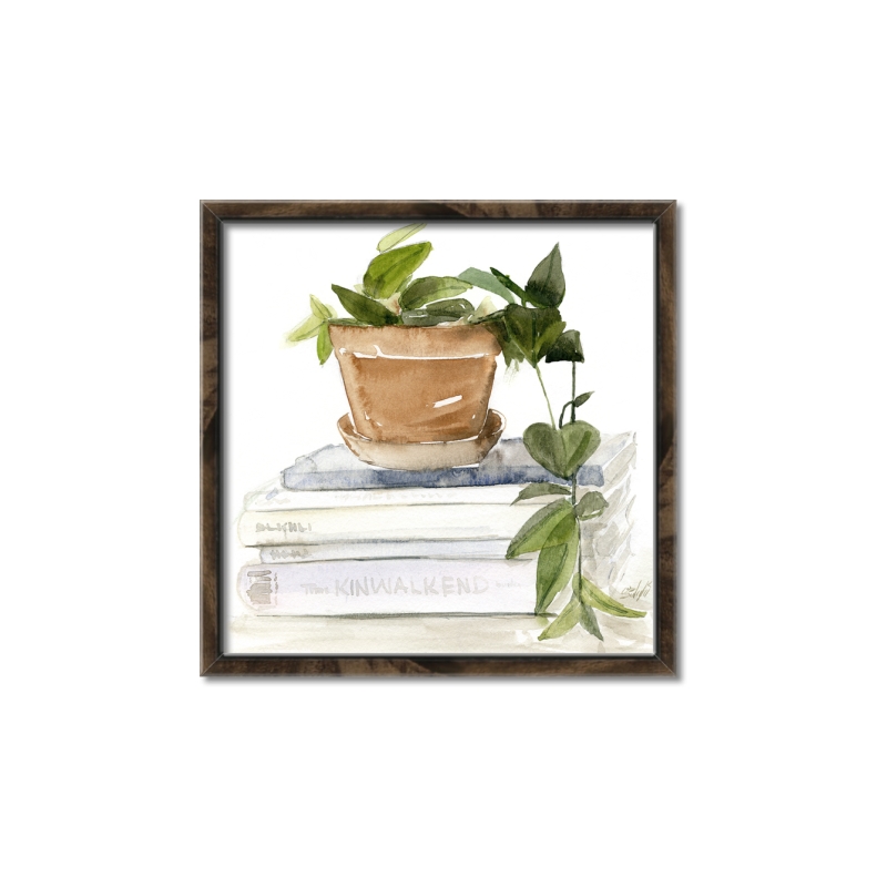 nextART. Flower Pot On Books