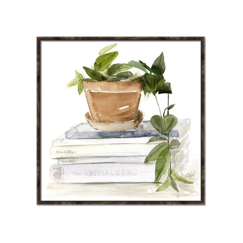 nextART. Flower Pot On Books