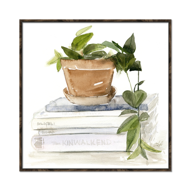 nextART. Flower Pot On Books