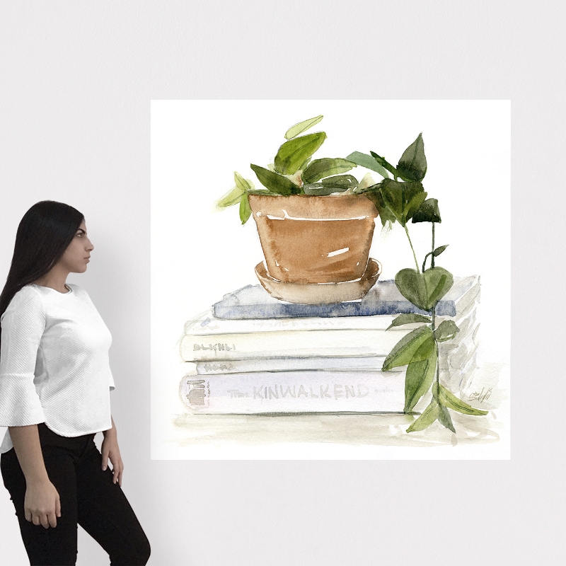 nextART. Flower Pot On Books