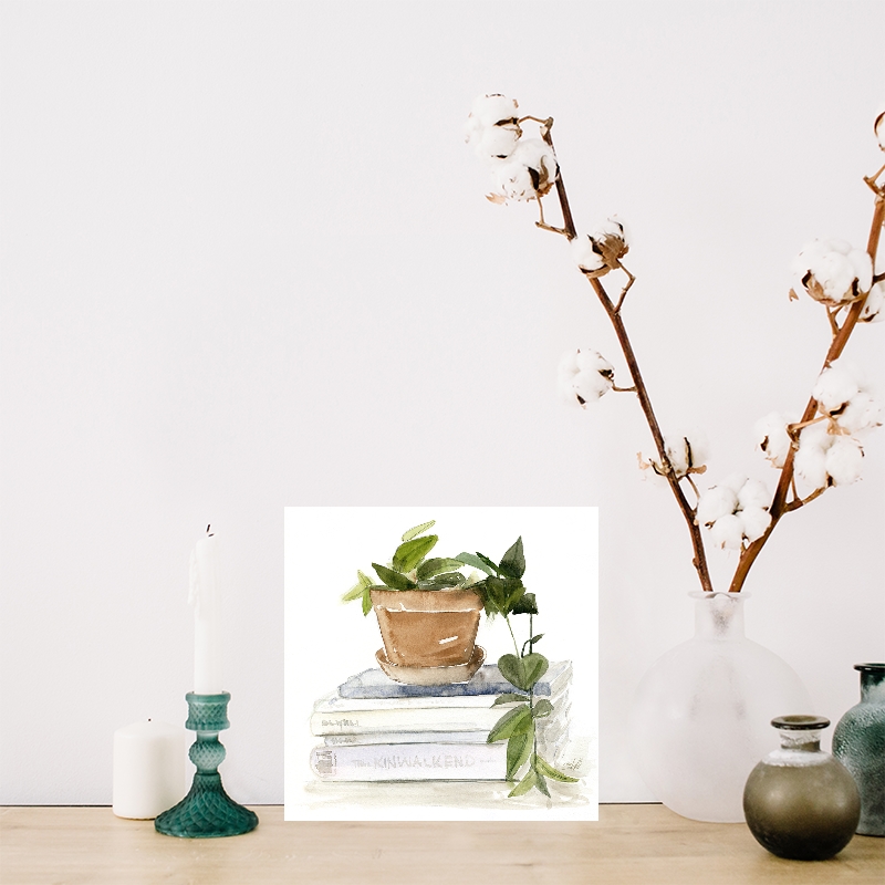 nextART. Flower Pot On Books