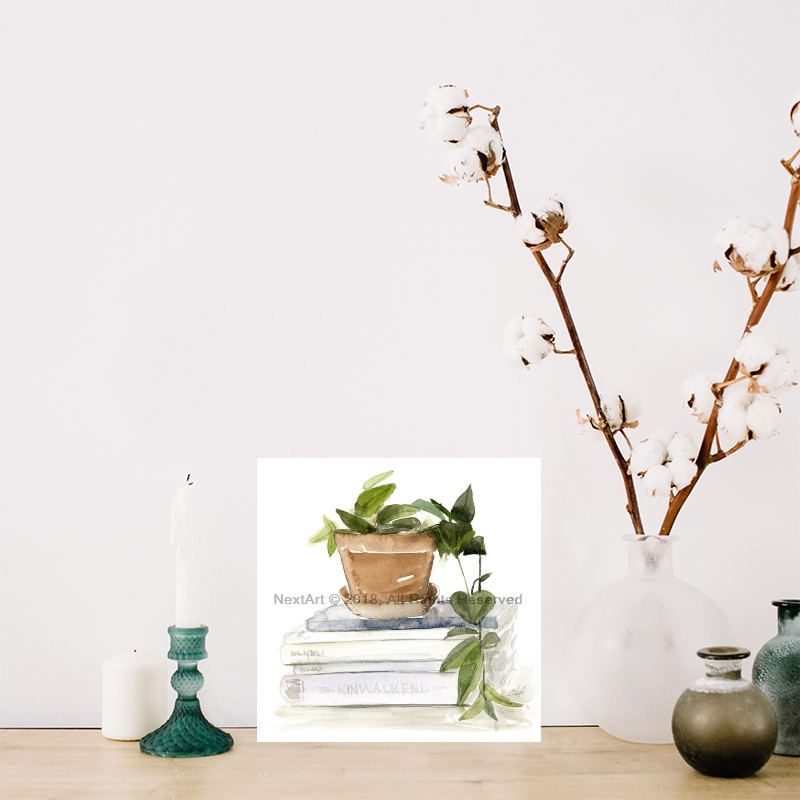 nextART. Flower Pot On Books