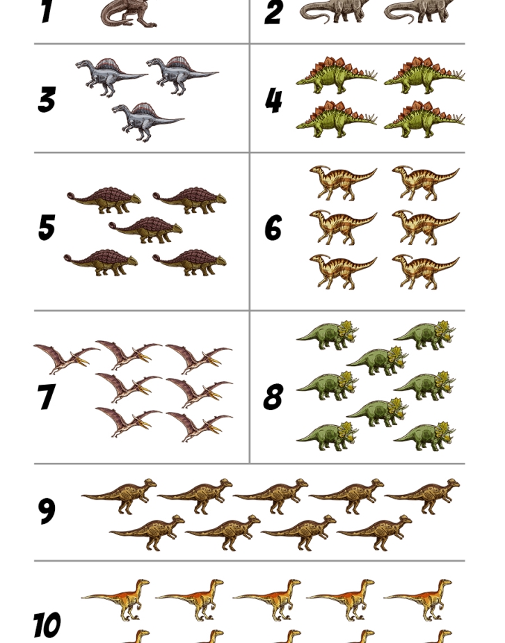 nextART. Dino Number Chart I