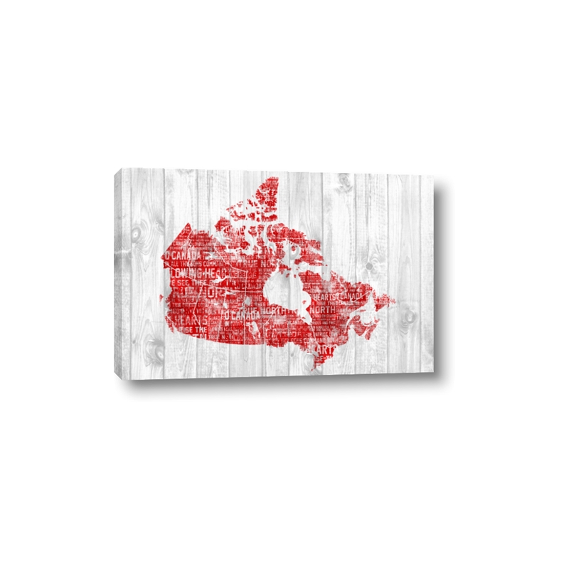 nextART. Canada Map Grey Background