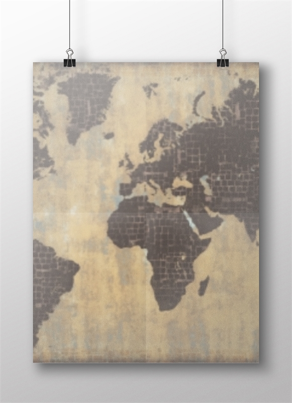 nextART. Brick Wall World Map