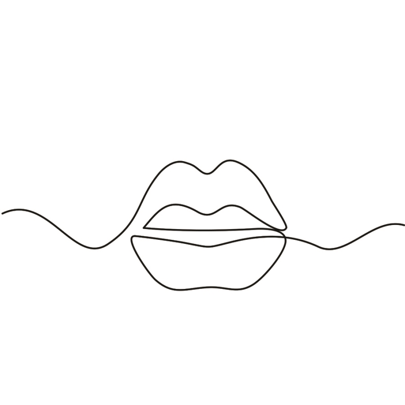 nextART. Line Drawn Lips