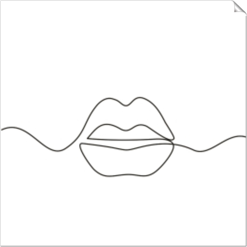 nextART. Line Drawn Lips