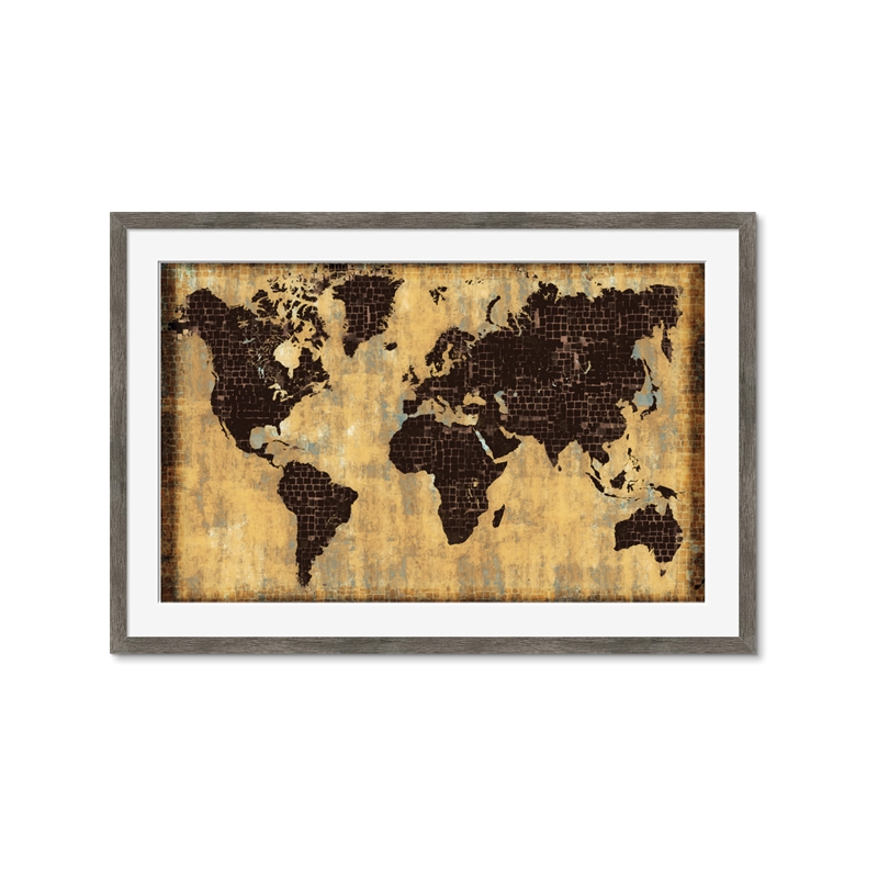 nextART. Brick Wall World Map