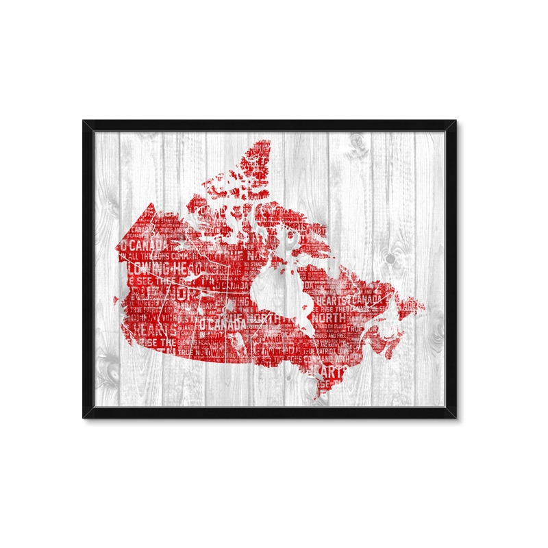 nextART. Canada Map Grey Background