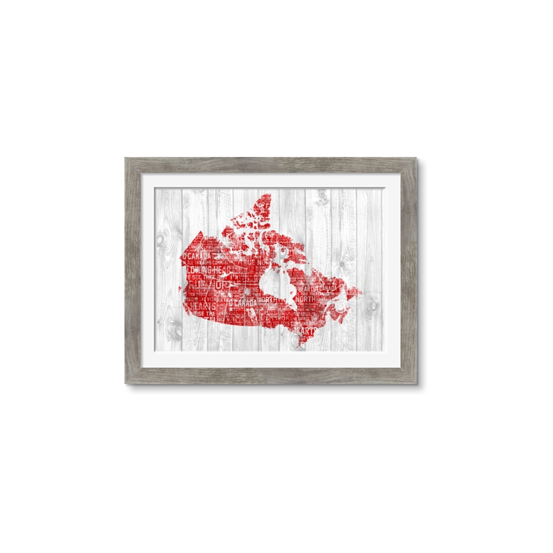 nextART. Canada Map Grey Background