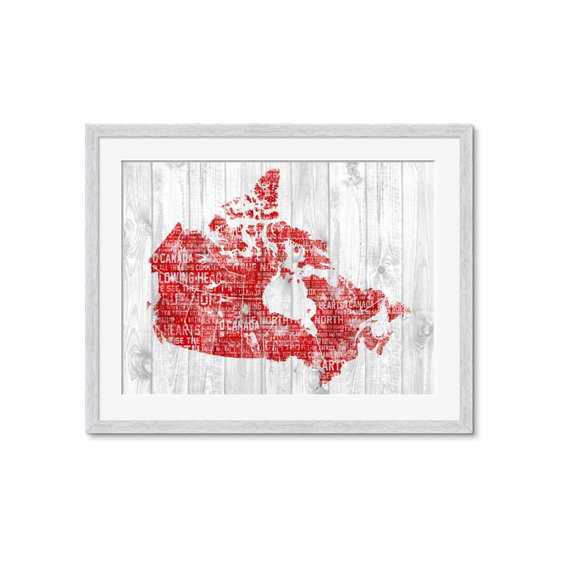 nextART. Canada Map Grey Background