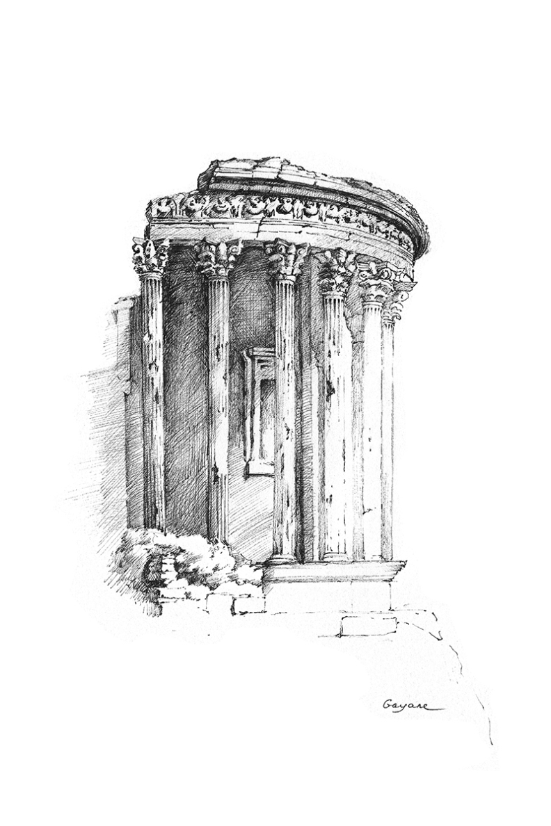 nextART. Greek Column Sketch