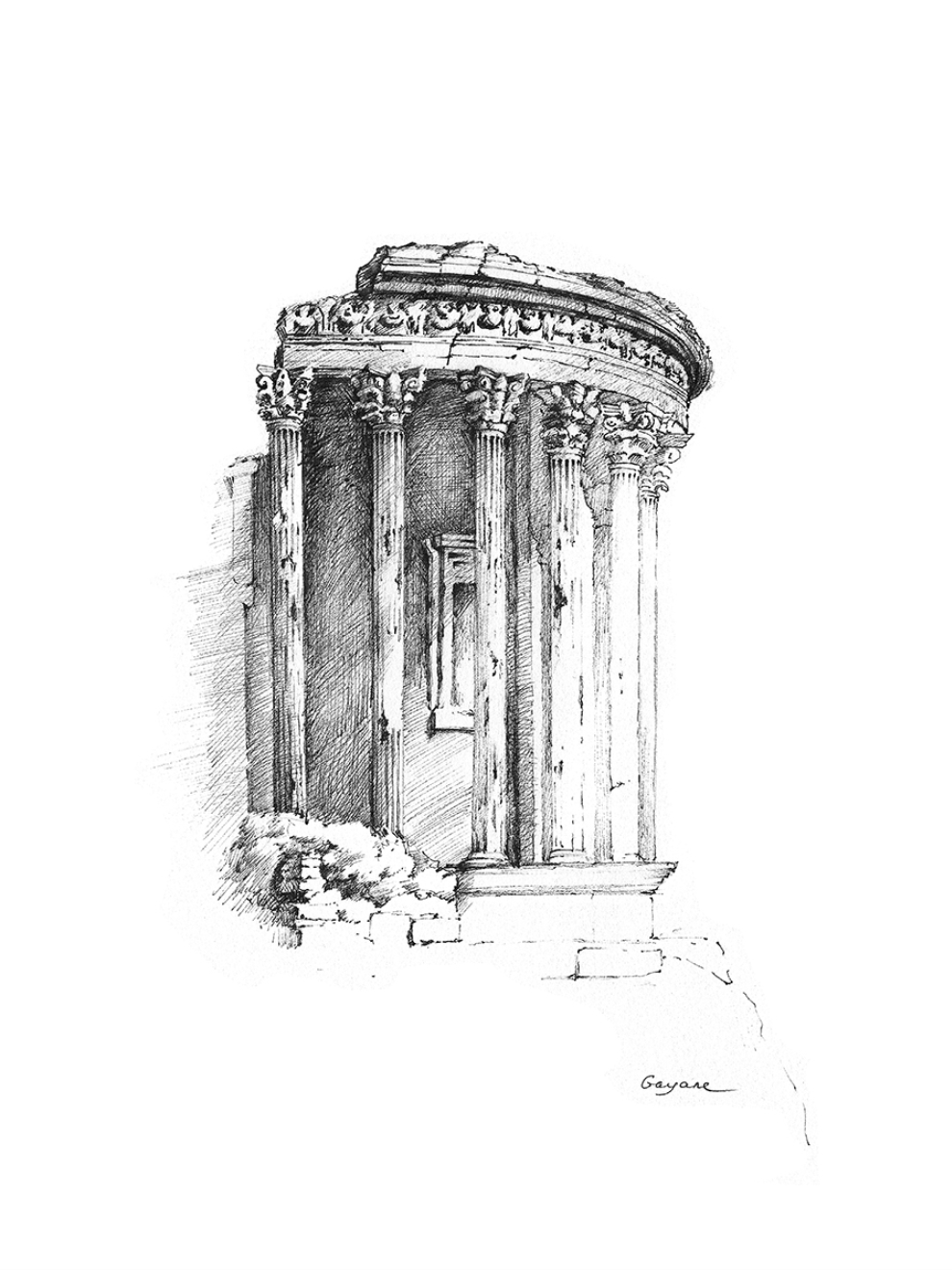 nextART. Greek Column Sketch